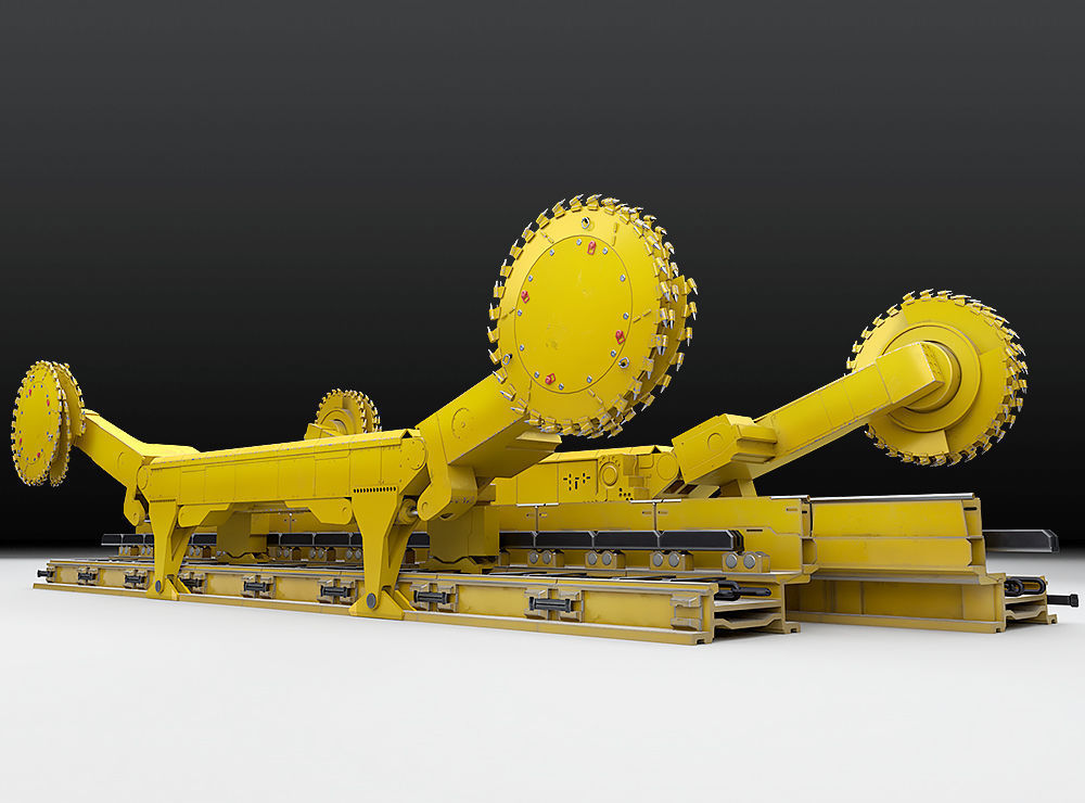 Longwall mining coal Shearer Loader 3D model | CGTrader