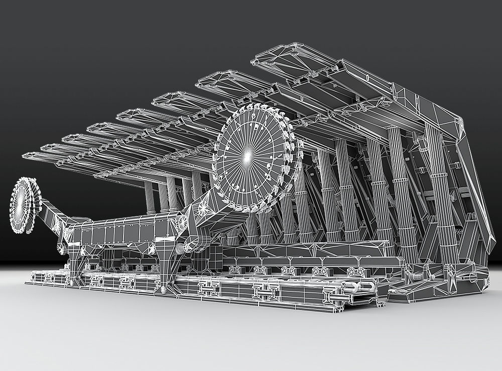 Longwall mining coal Shearer Loader 3D model | CGTrader