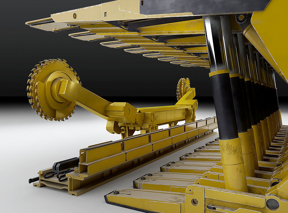 Longwall mining coal Shearer Loader 3D model | CGTrader