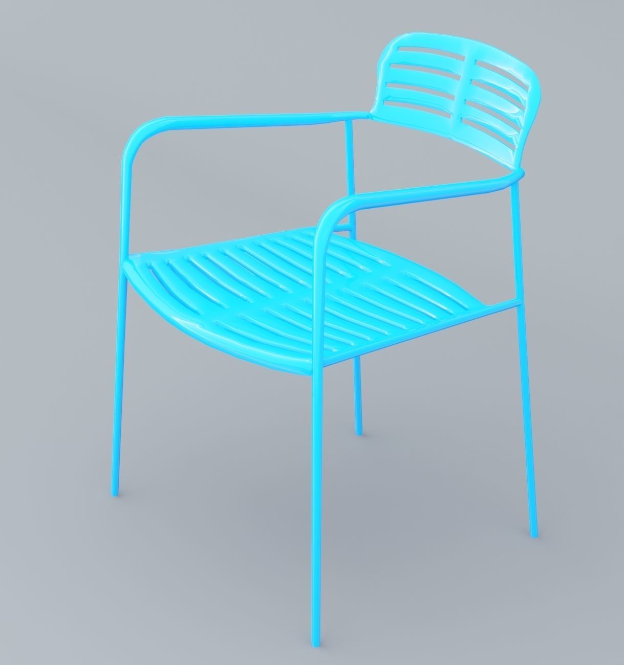 3D model Mall Chair 10 Colors Low Poly VR / AR / low-poly | CGTrader