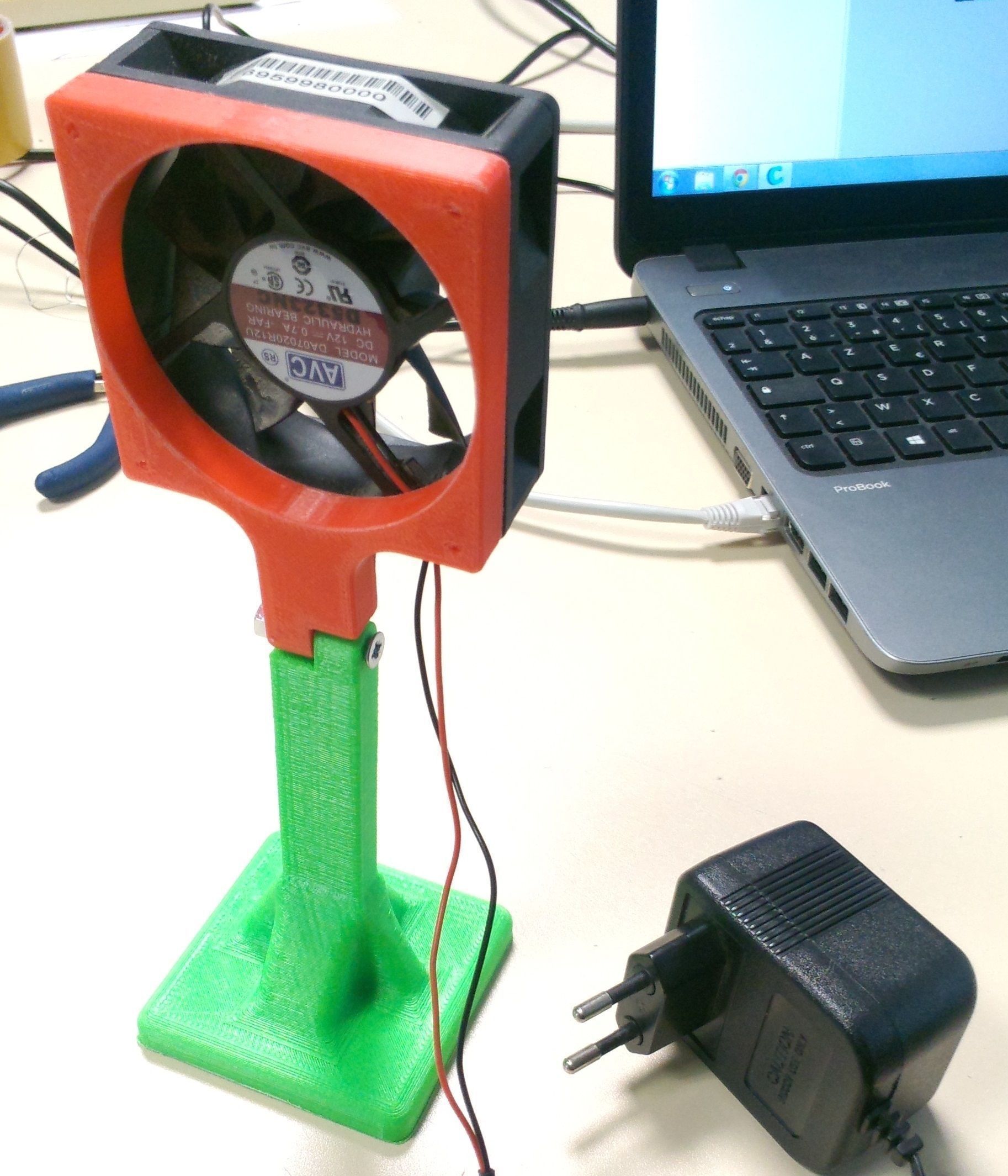 Fan mount for desktop free 3D model 3D printable | CGTrader