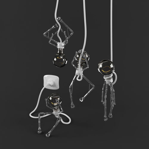 Ligtbulb guy lamp many variation 3D model | CGTrader