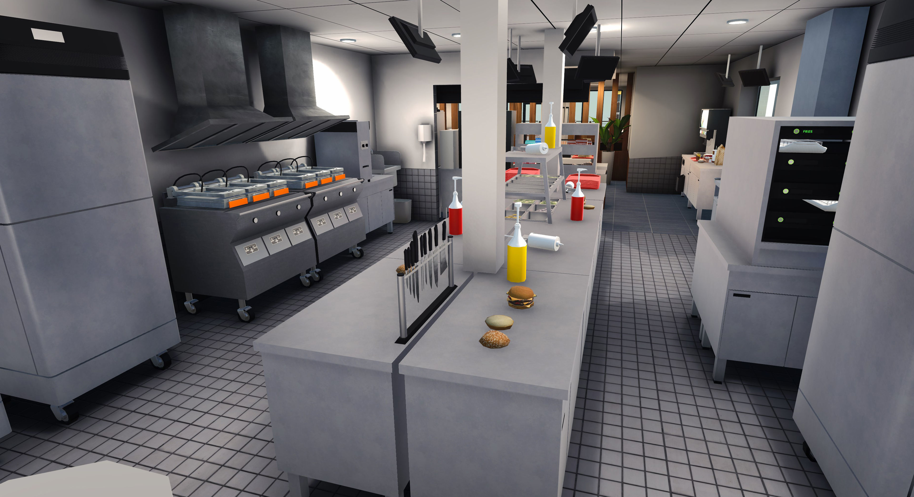 3D model Complete Fast Food Restaurant VR / AR / low-poly | CGTrader