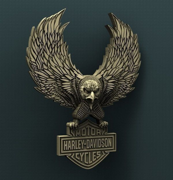 Harley Davidson 3d stl model for cnc 3D model 3D printable | CGTrader