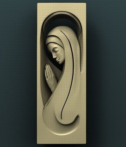 Virgin Mary 3d stl model for cnc 3D model 3D printable | CGTrader