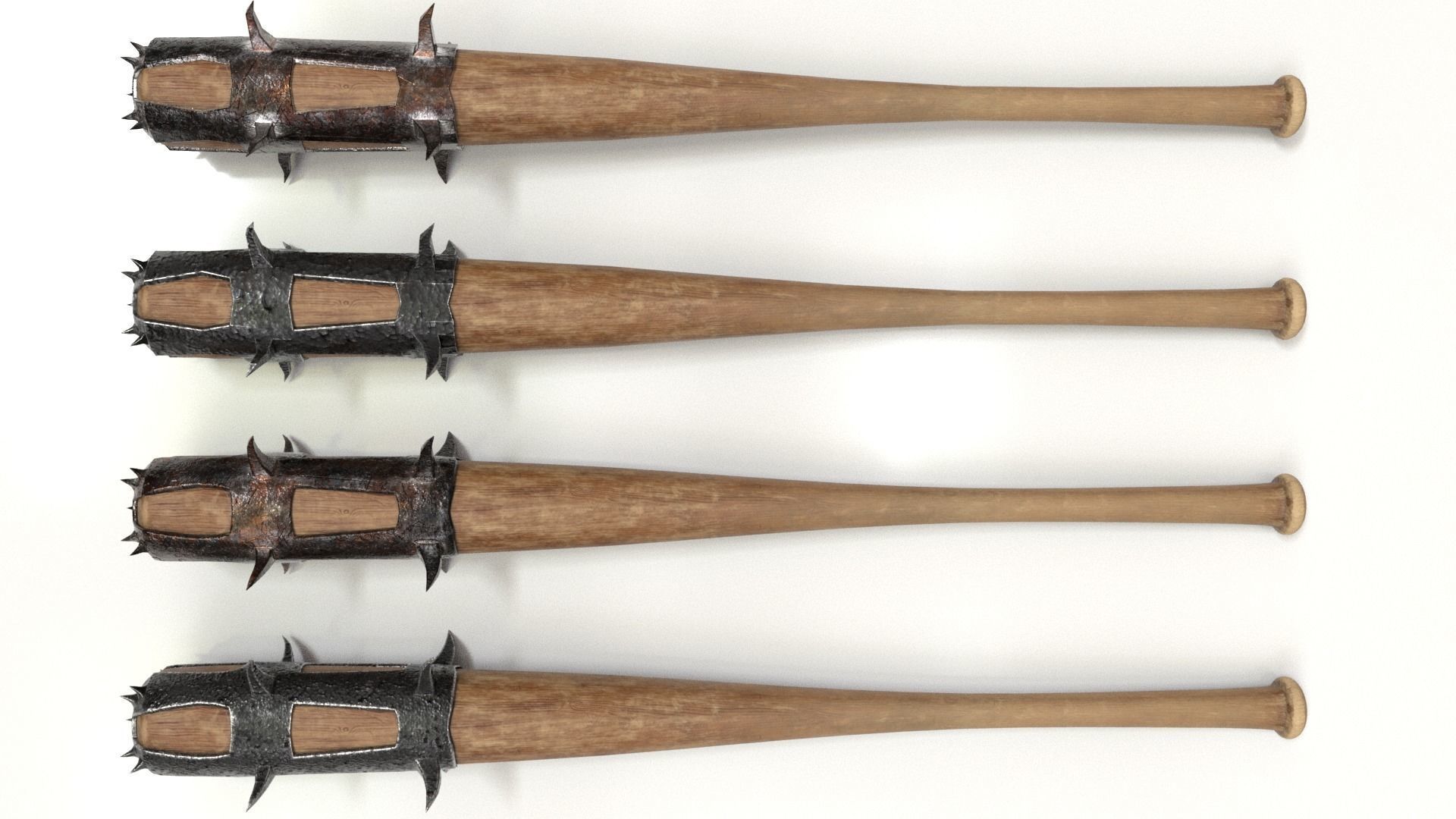 3D model Spiked Bat Set VR / AR / low-poly | CGTrader