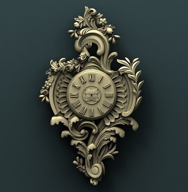 Wall clock 3d stl model for cnc 3D model 3D printable | CGTrader