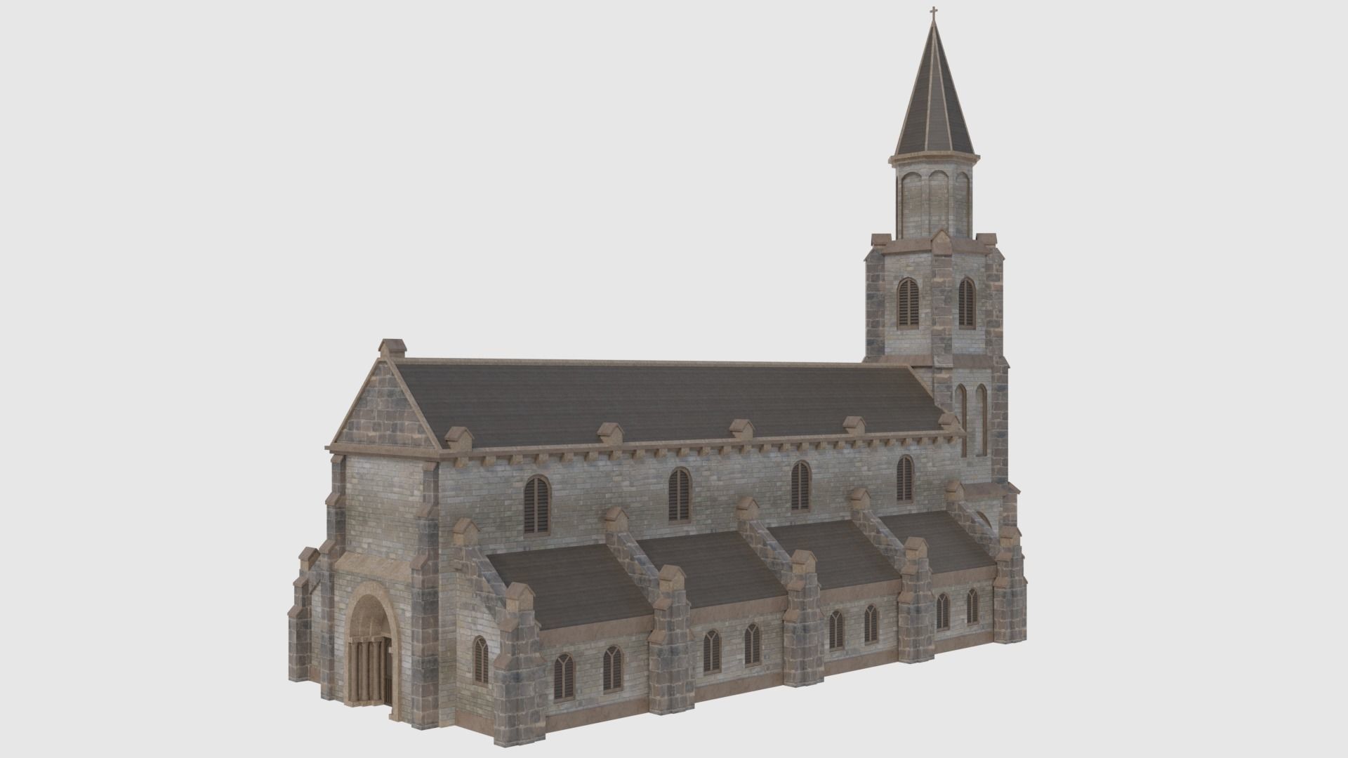 3D model European Church - Low Poly VR / AR / low-poly | CGTrader