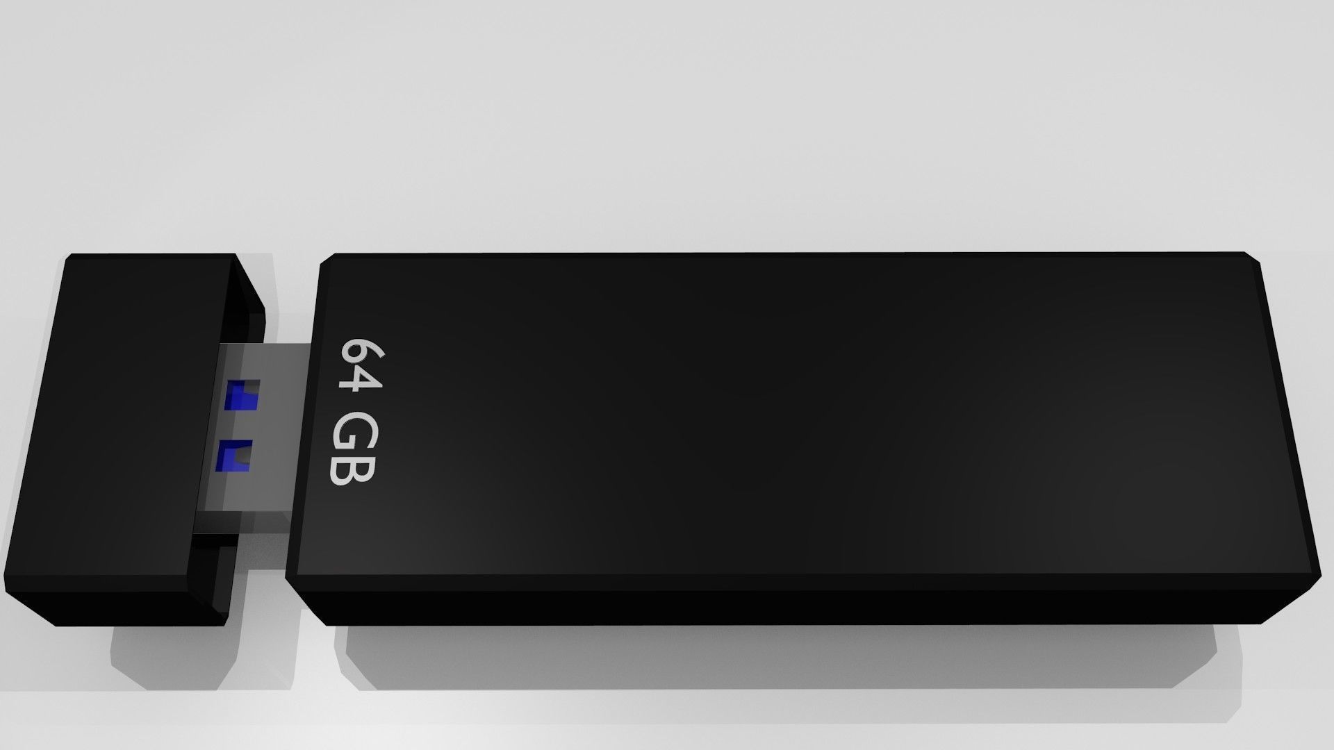 Black USB-Stick 3D model | CGTrader