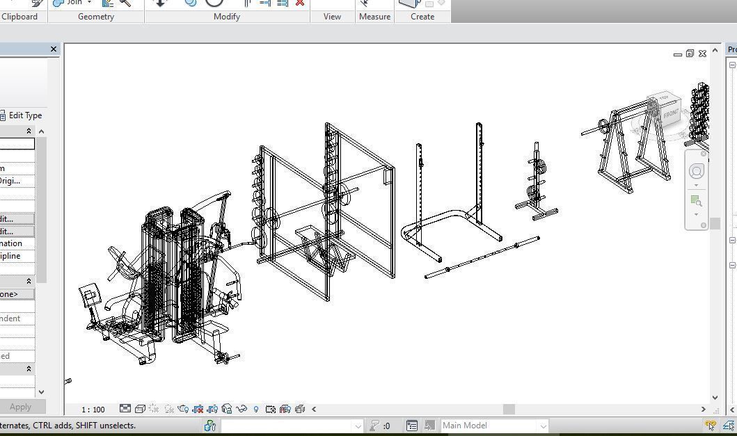 34 Gym models Revit Family 2015 3D model | CGTrader