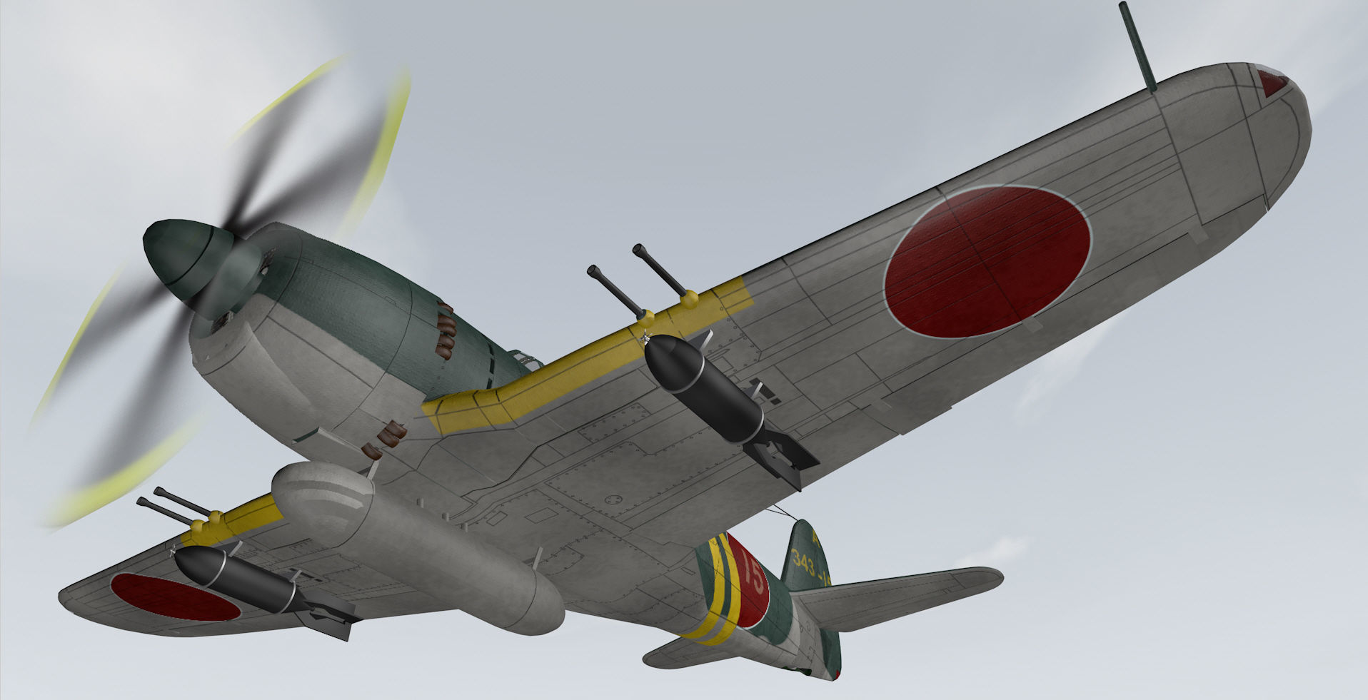 Kawanishi N1K2-J Shiden Kai - George 3D model | CGTrader