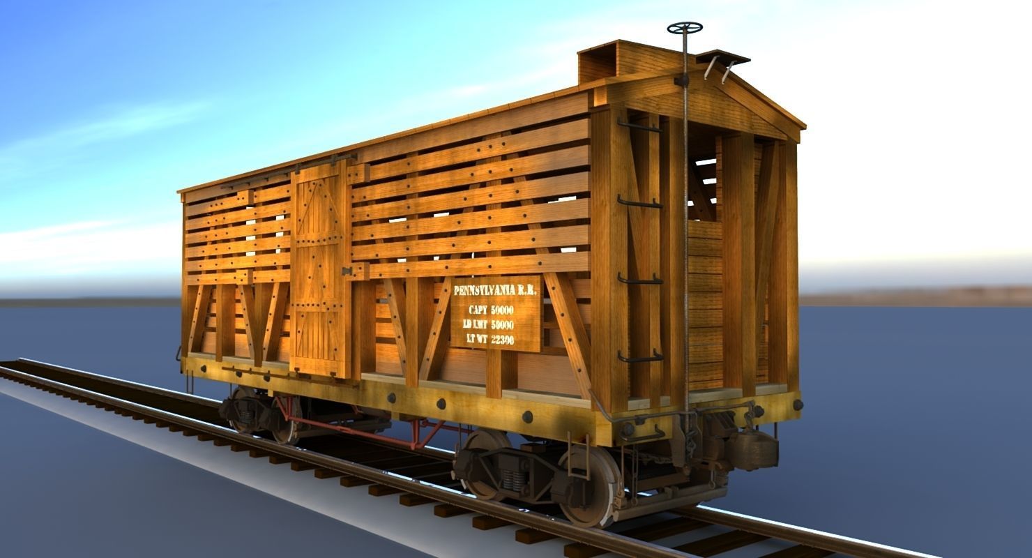 PRR Stock Car 3D model | CGTrader