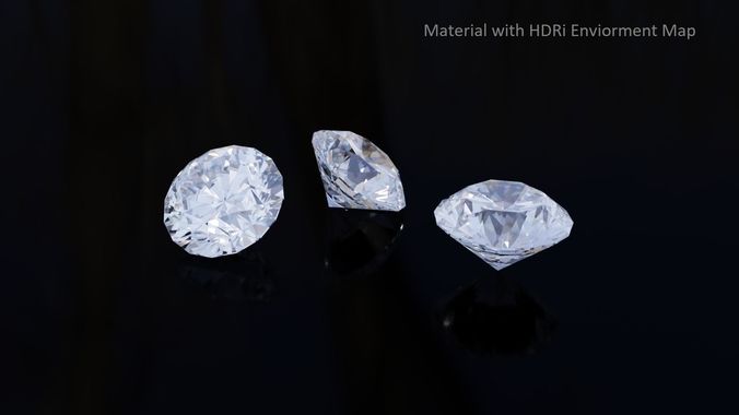 Diamond with PBR material on accurate geometry model 3D model | CGTrader