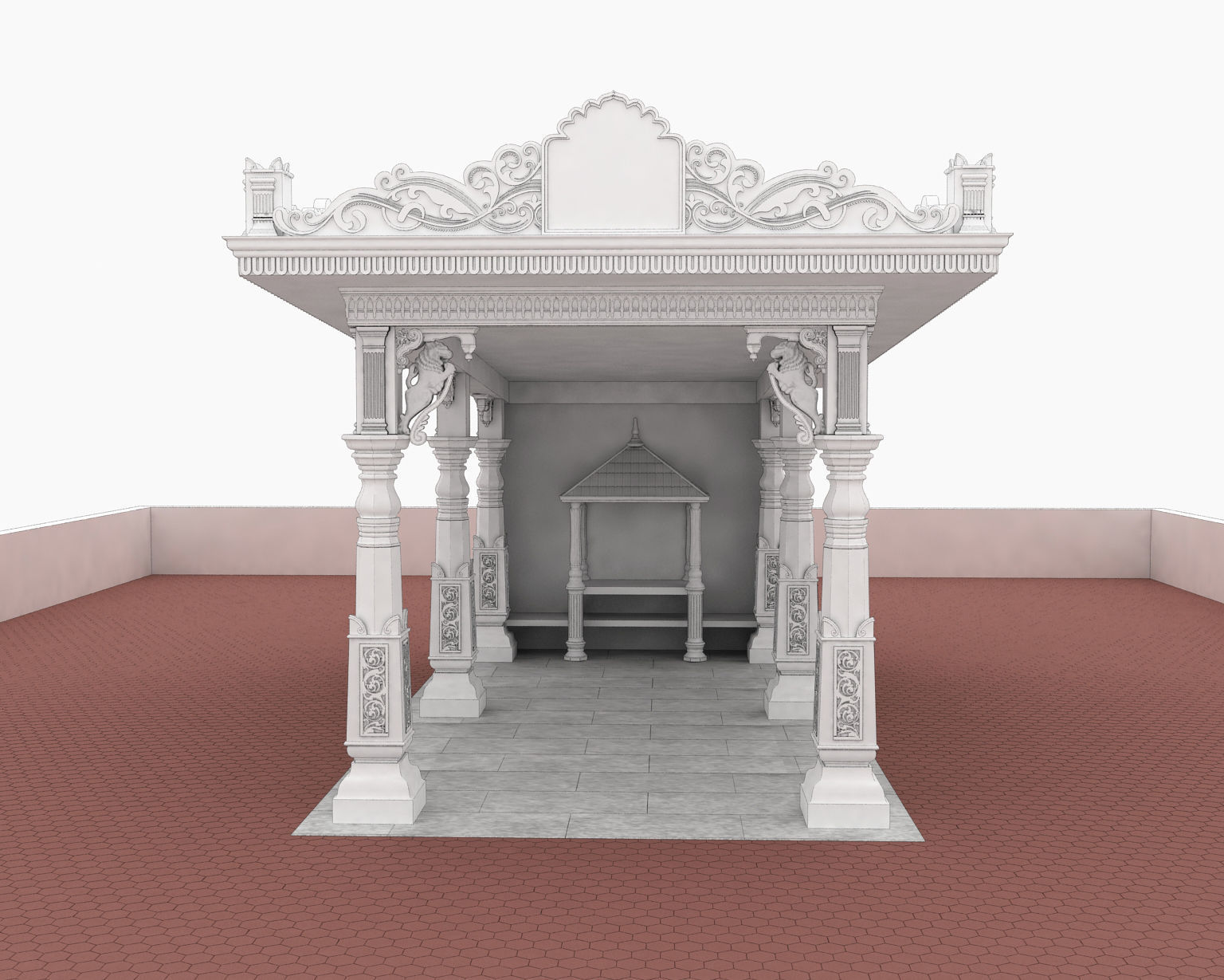 indian temple 3D model | CGTrader
