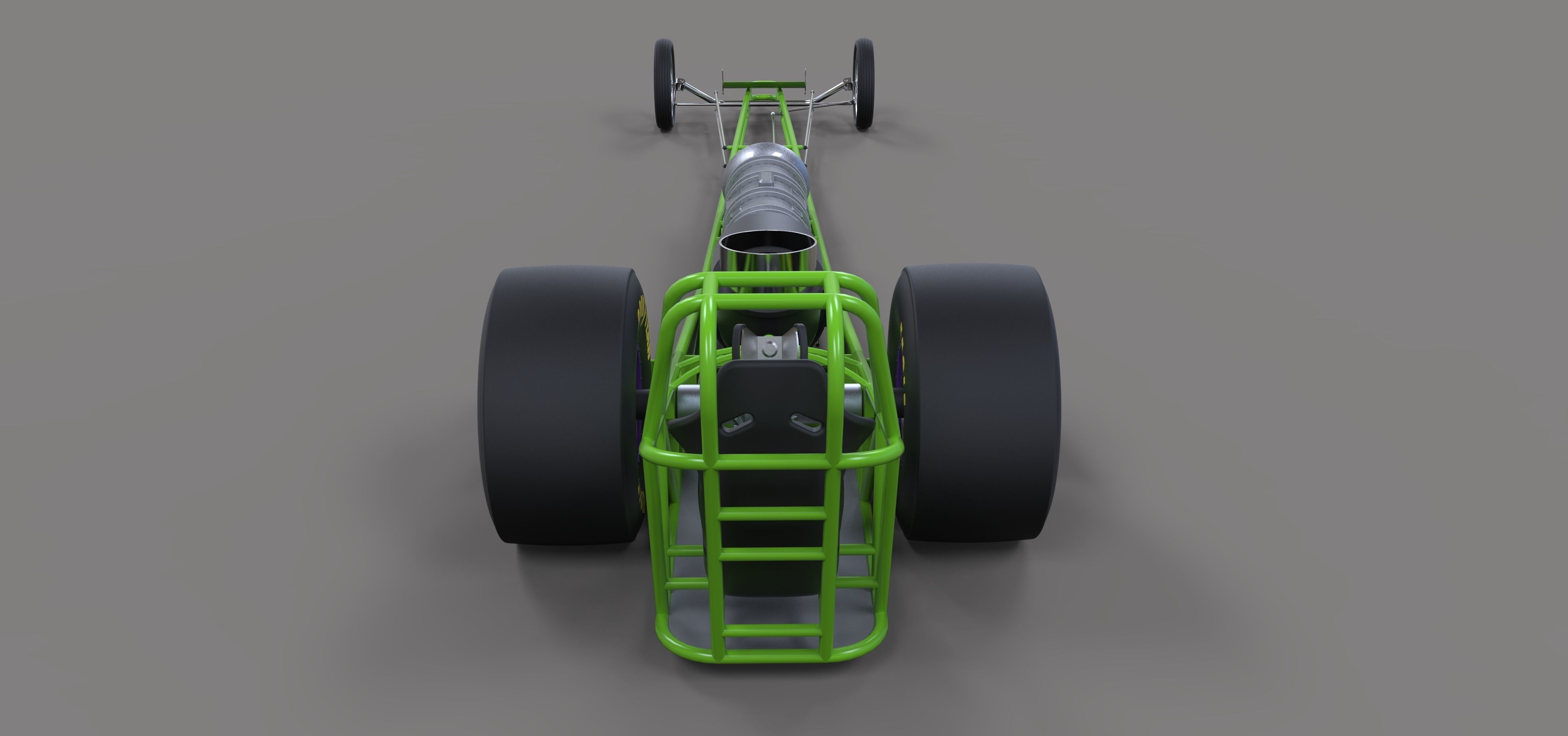 Front engine jet dragster 3D model | CGTrader