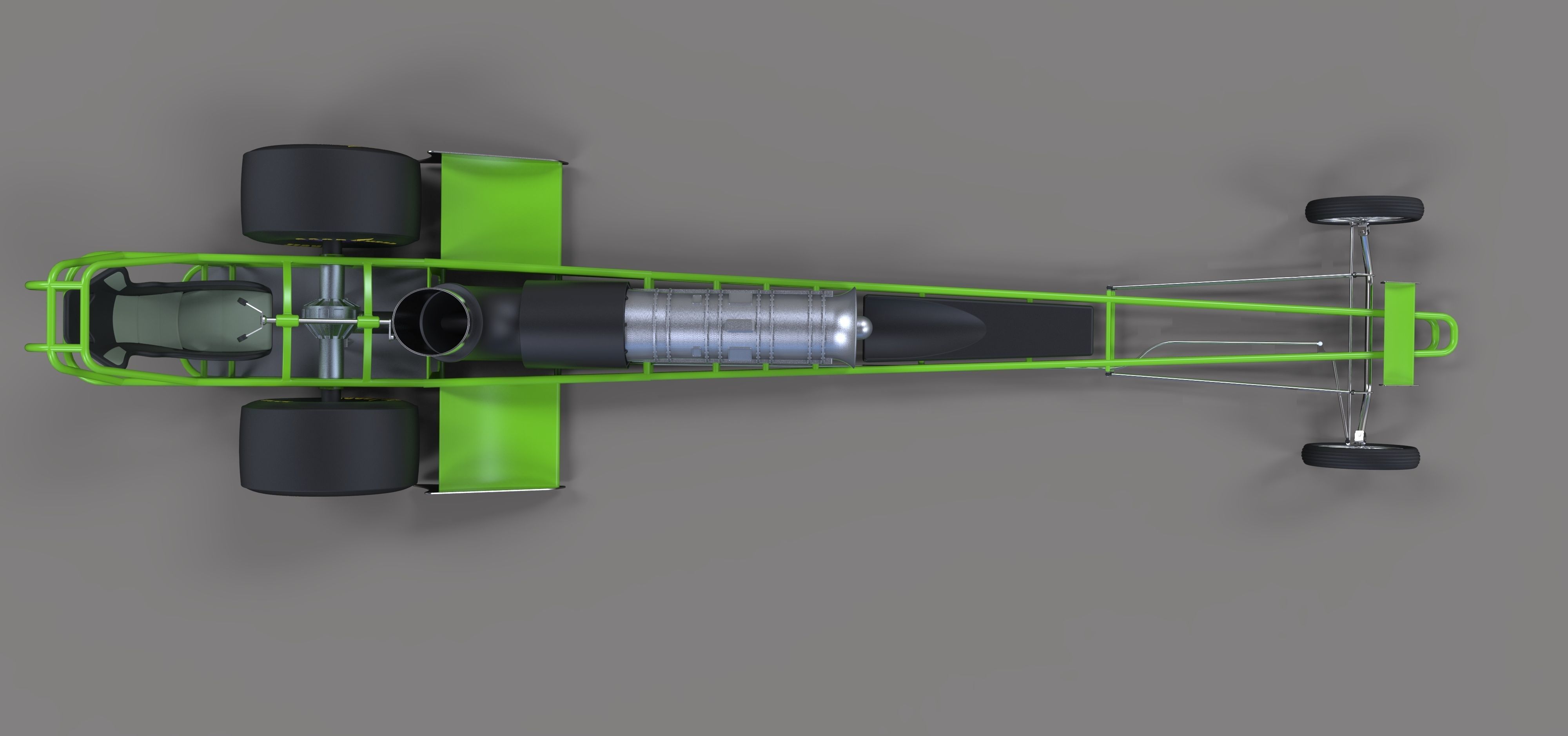 Front engine jet dragster 3D model | CGTrader