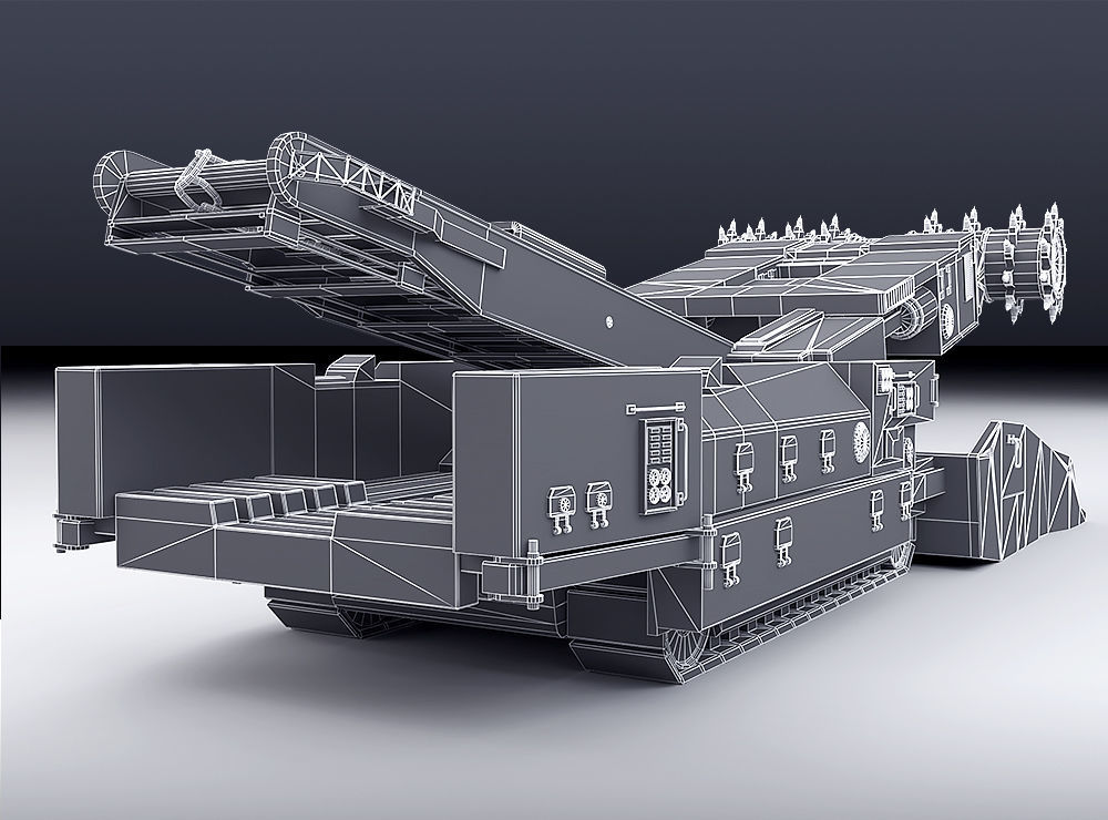Continuous Miner 3D model | CGTrader