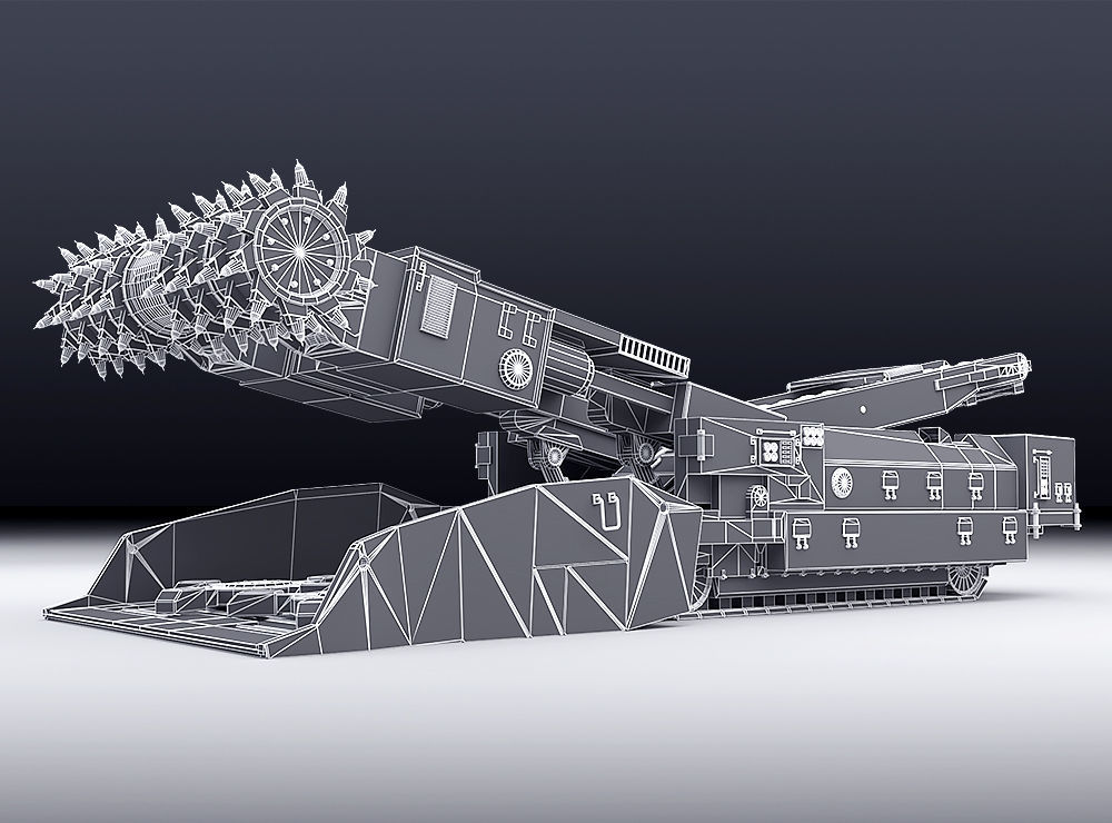 Continuous Miner 3D model | CGTrader