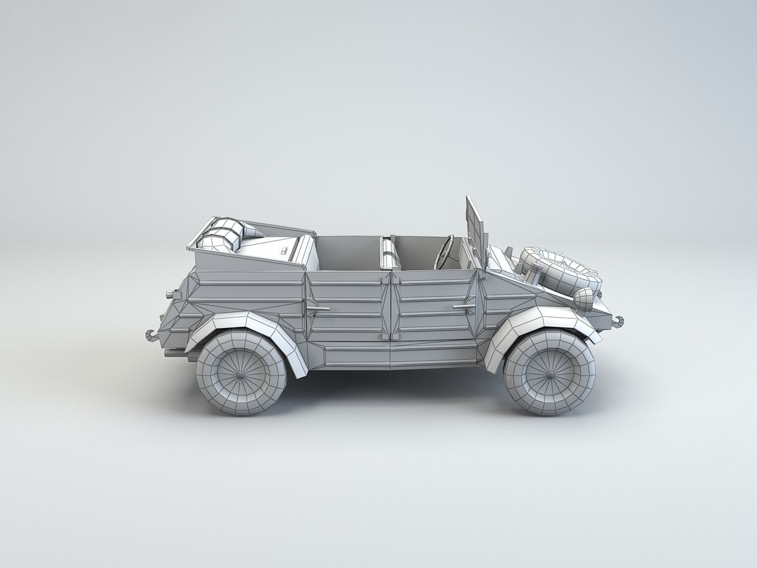 3D model Low Poly VW Type 82 Kubelwagen VR / AR / low-poly | CGTrader