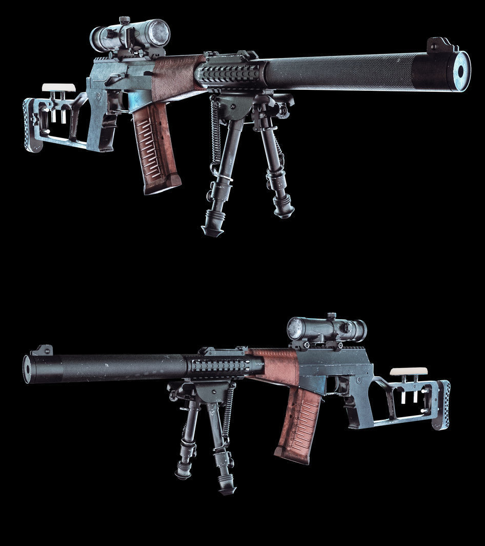3D asset Sniper rifle special upgraded VSSM | CGTrader