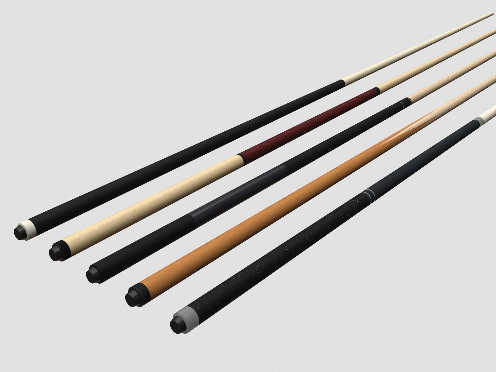 3D model Pool Cues VR / AR / low-poly | CGTrader