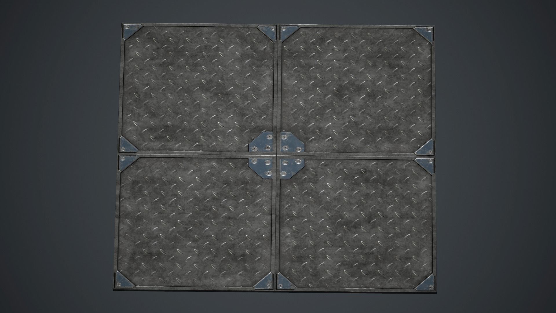 3D model Sci-fi Floor Metal Plates 1 PBR Game Ready VR / AR / low-poly ...