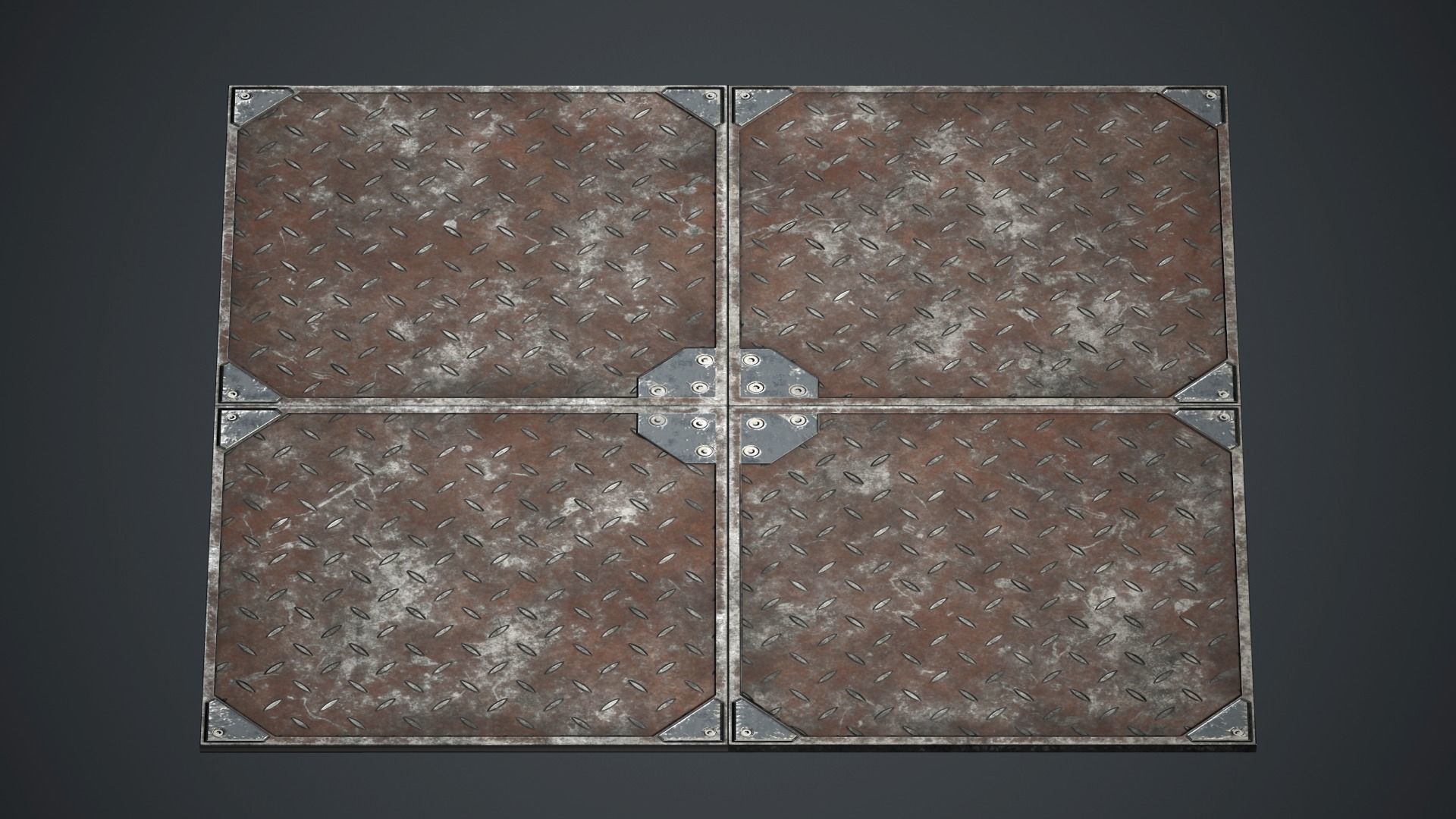 3D model Sci-fi Floor Metal Plates 1 PBR Game Ready VR / AR / low-poly ...