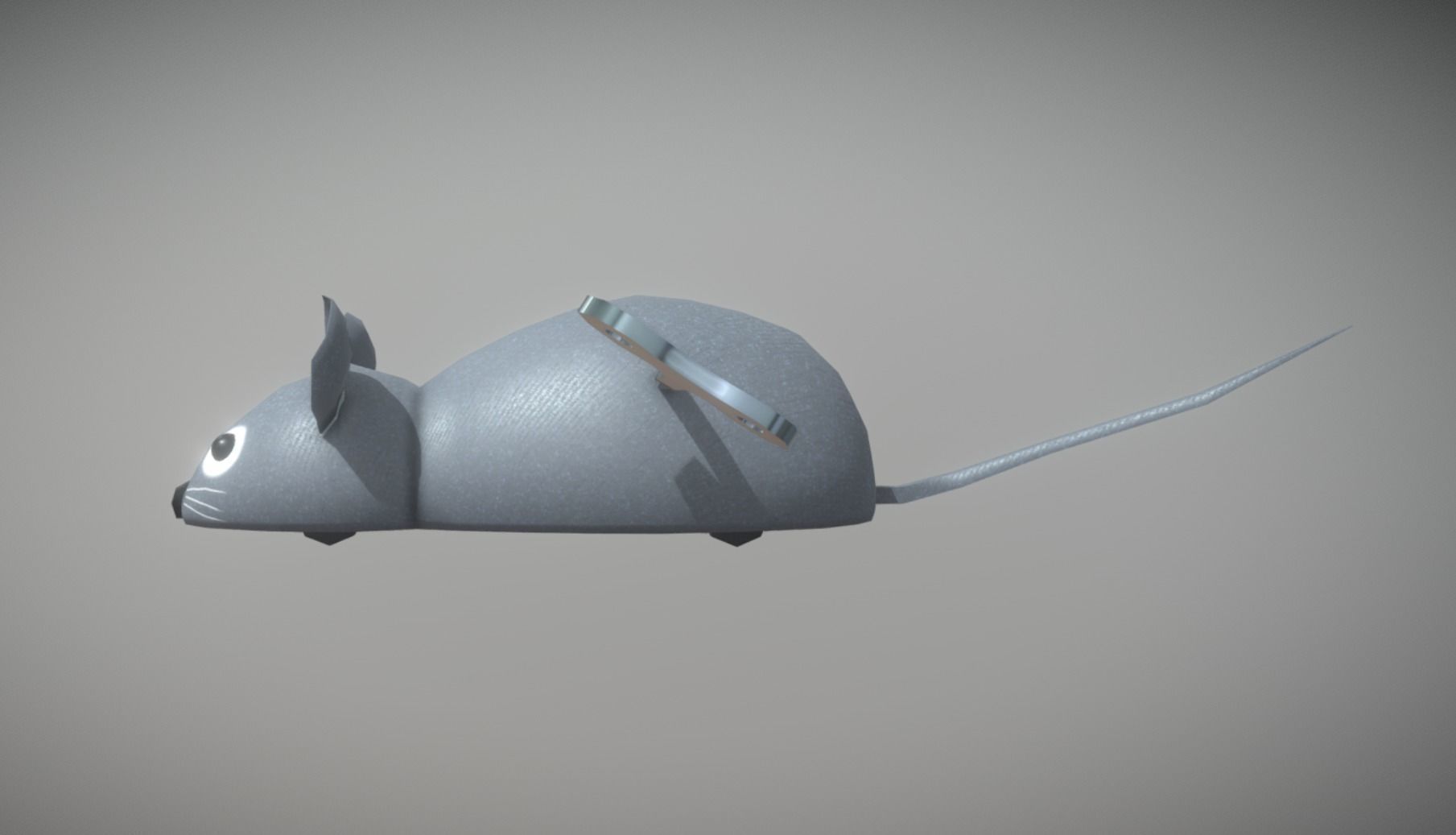 3D model Low Poly Mouse Toy With Winding Animation PBR VR / AR / low ...