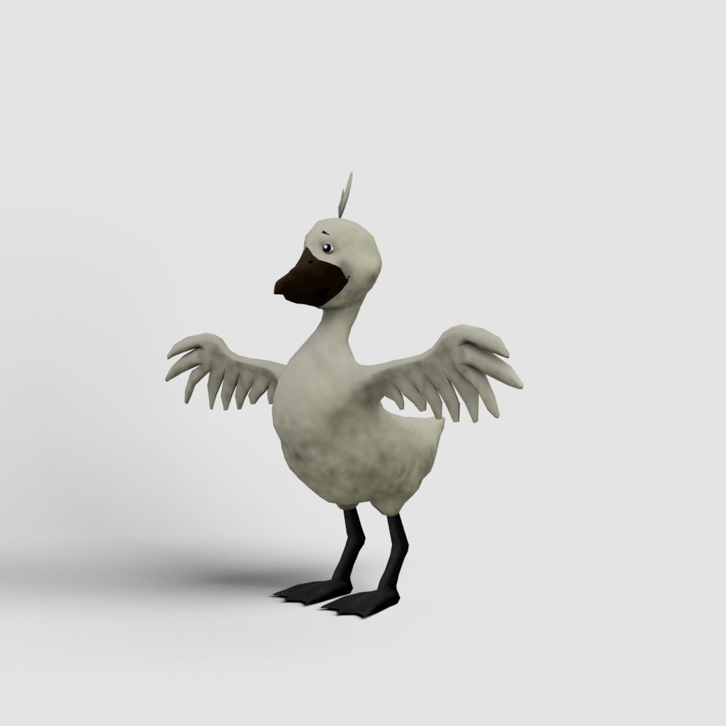Cartoon goose free VR / AR / low-poly 3D model | CGTrader