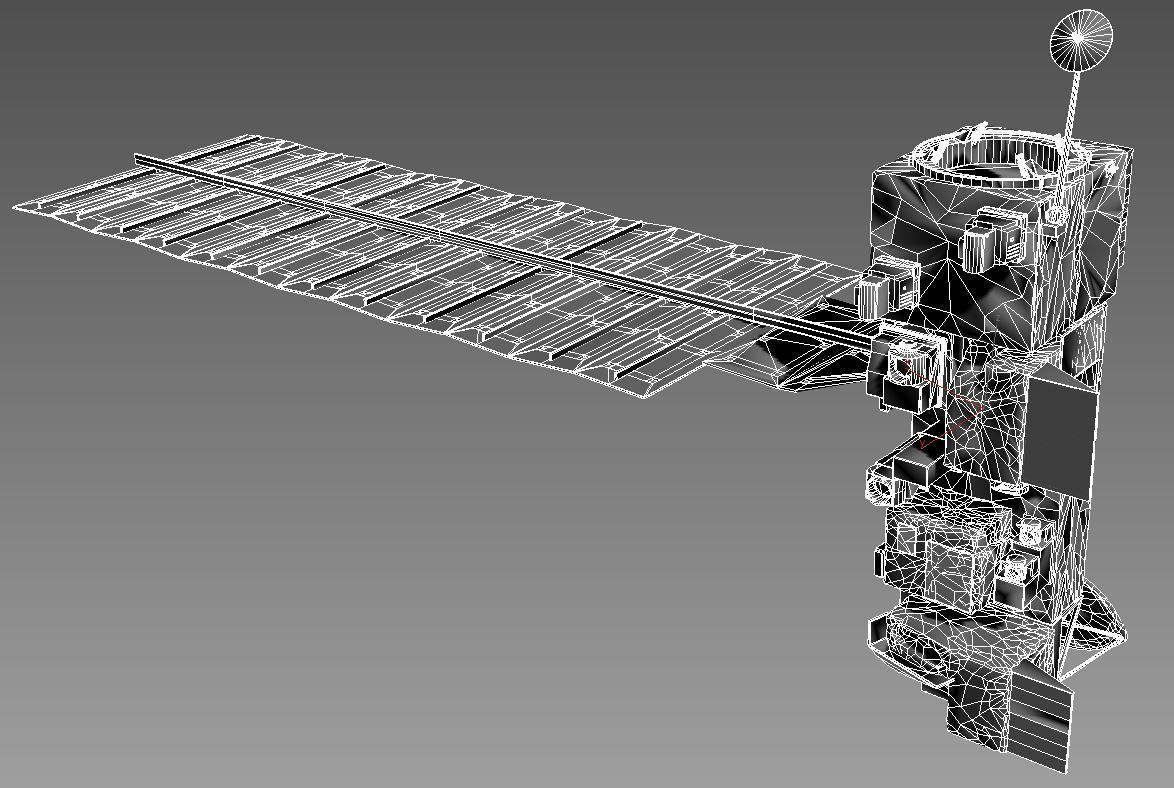 3D model Aqua Satellite VR / AR / low-poly animated | CGTrader