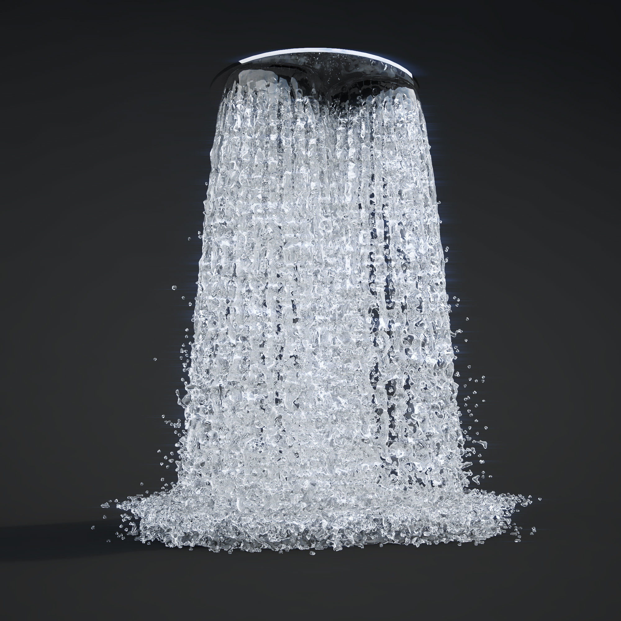 Tropical rain shower intence 3D model | CGTrader