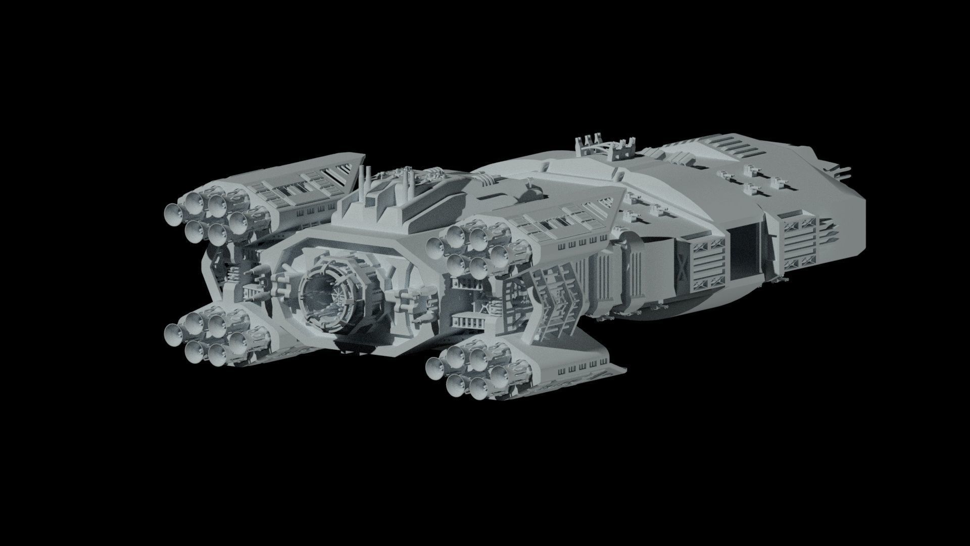 The spaceship Dreadnought 3D model 3D model | CGTrader