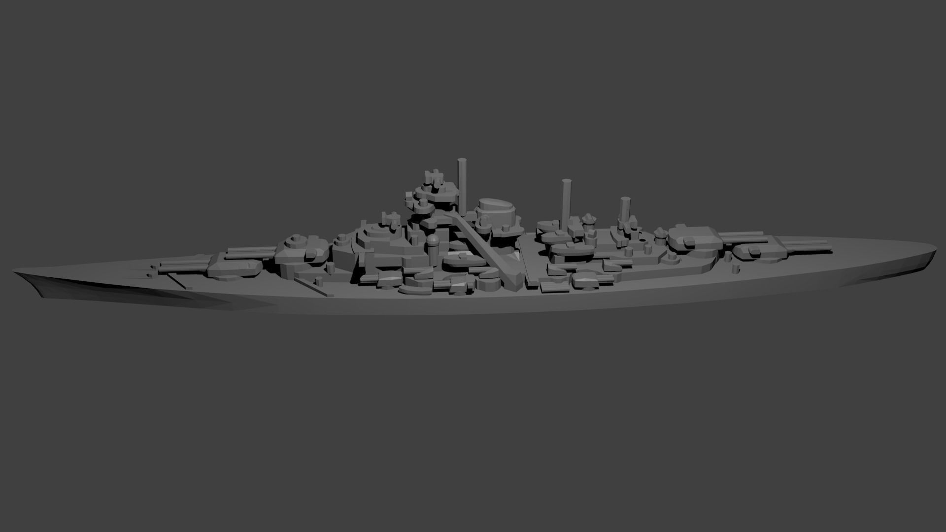 German Bismarck Class Battleship 3D model 3D printable | CGTrader