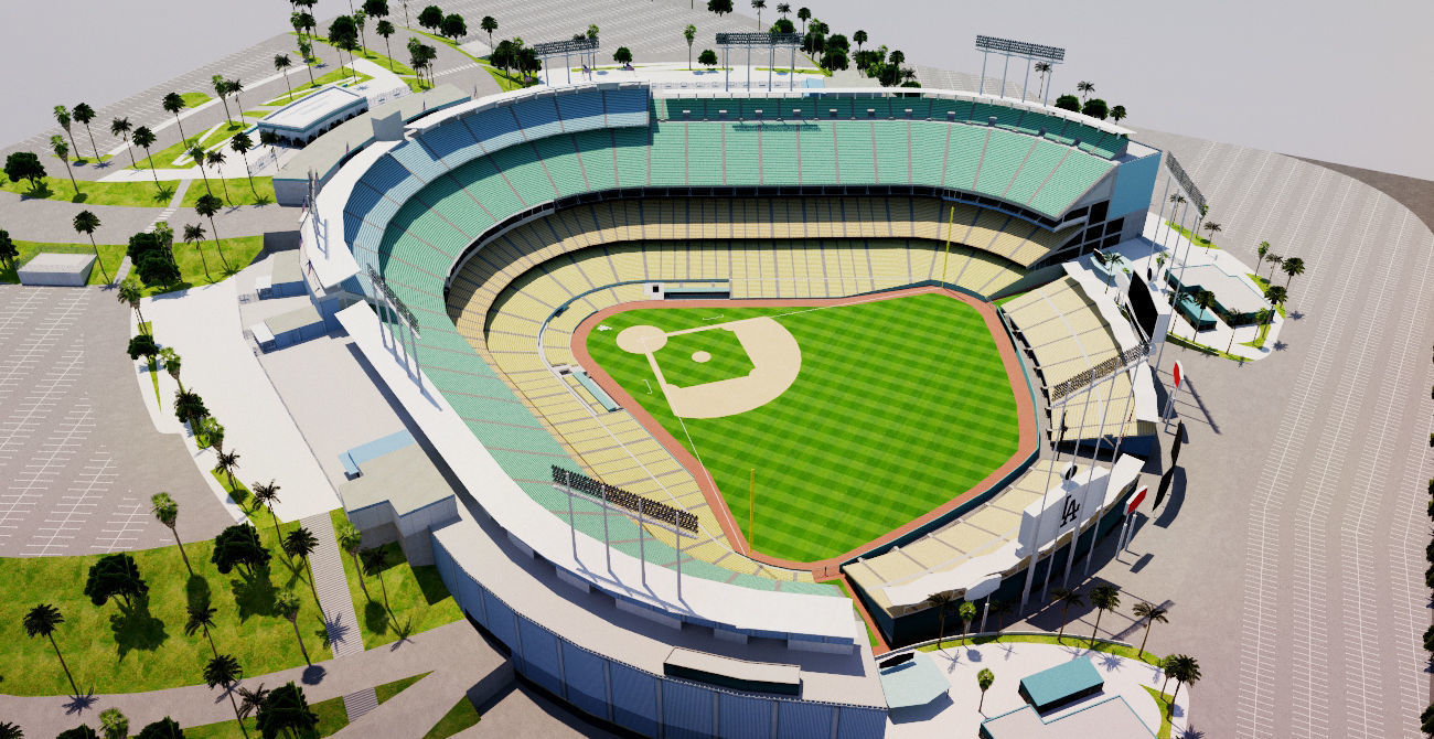 3D model Dodger Stadium - Los Angeles VR / AR / low-poly | CGTrader