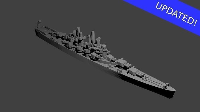 US Cleveland Class Cruiser Warship 3D model 3D printable | CGTrader