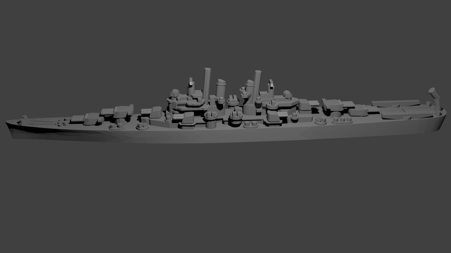 US Cleveland Class Cruiser Warship 3D model 3D printable | CGTrader