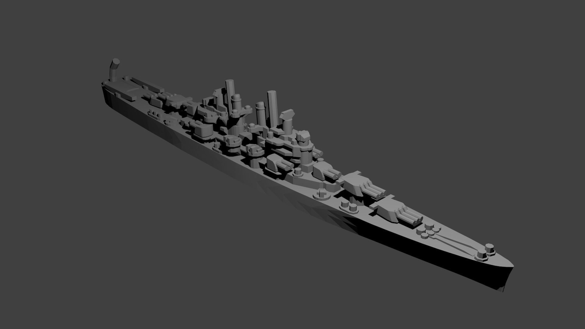 US Cleveland Class Cruiser Warship 3D model 3D printable | CGTrader