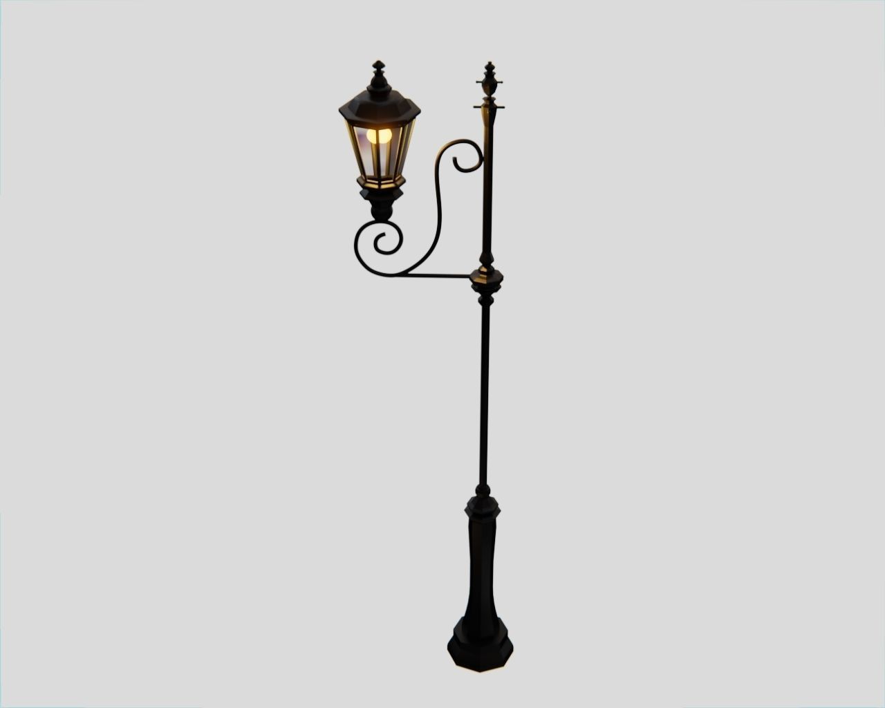 3D model Old Street Lamp 1 - Classic Street Lighting VR / AR / low-poly ...