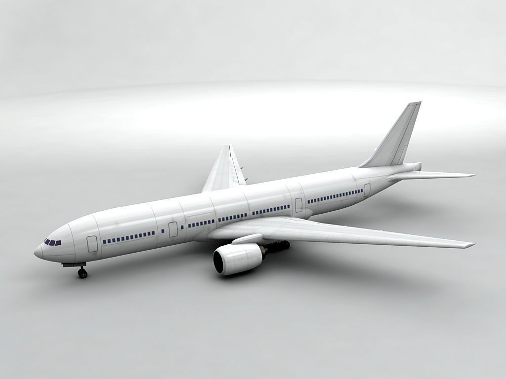 Boeing 777 Airliner - Generic White 3D asset | CGTrader