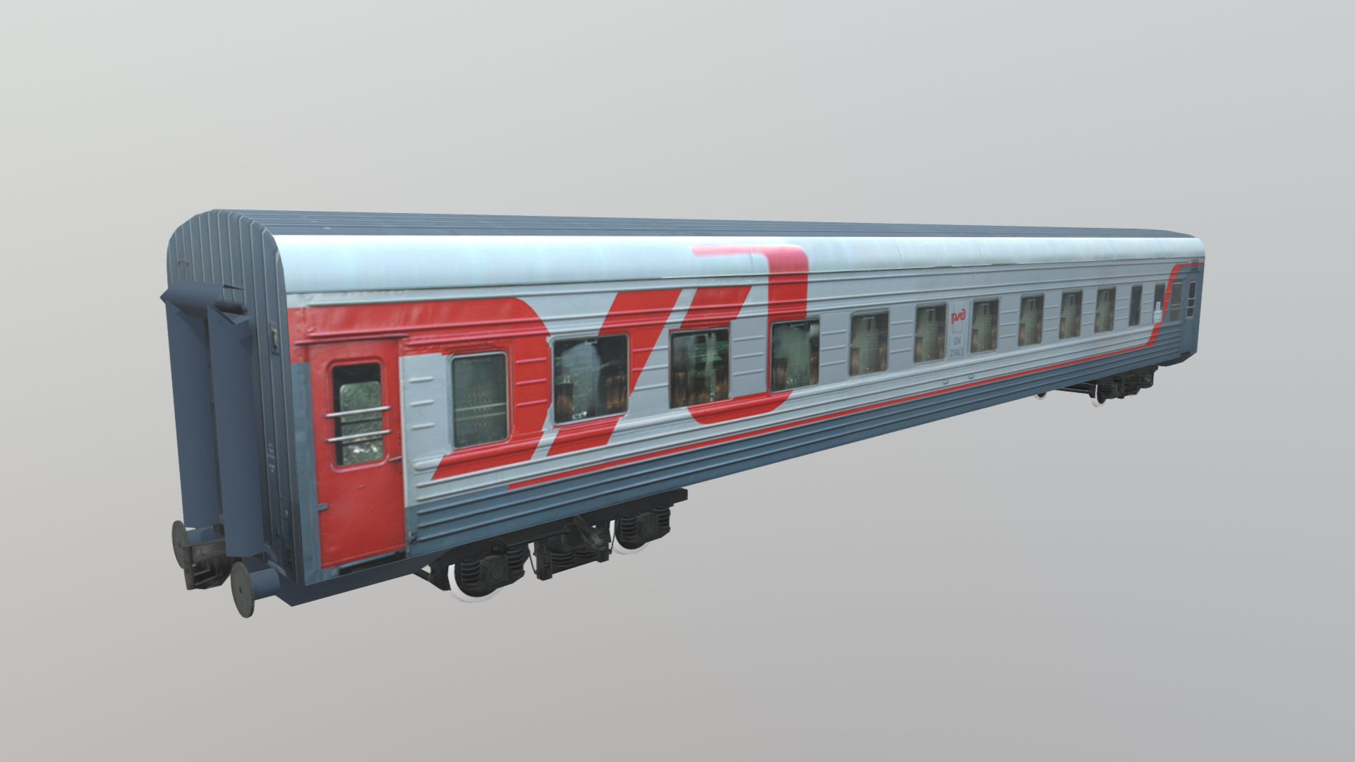3D model Railway Carriage RZD 61-817 VR / AR / low-poly | CGTrader