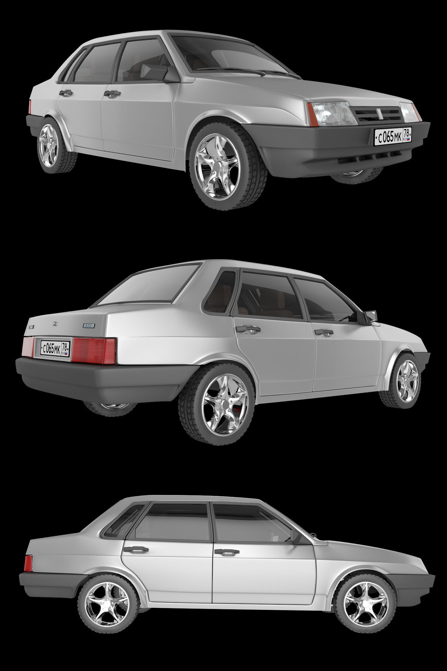 Car VAZ 21099 3D model | CGTrader