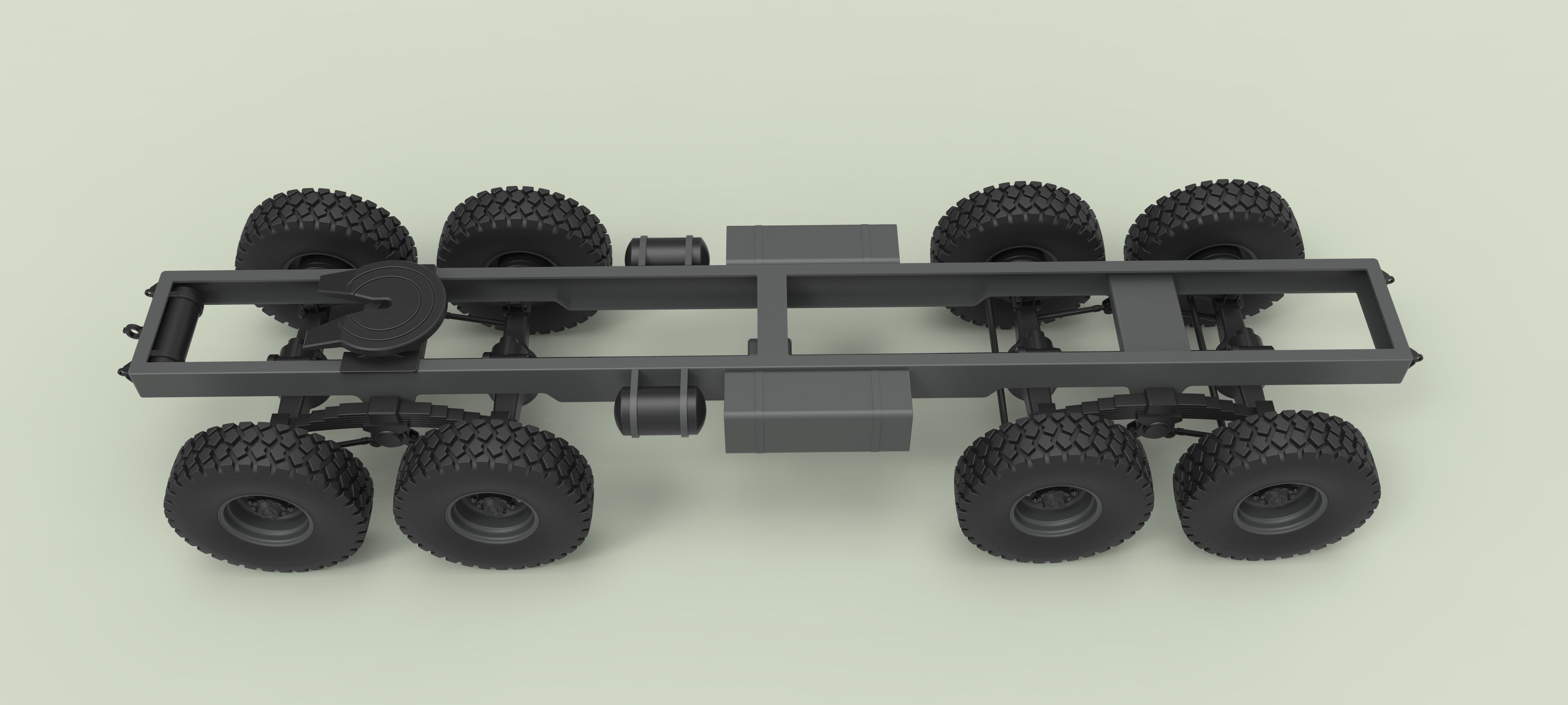 Chassis 8x8 for truck 3D model | CGTrader