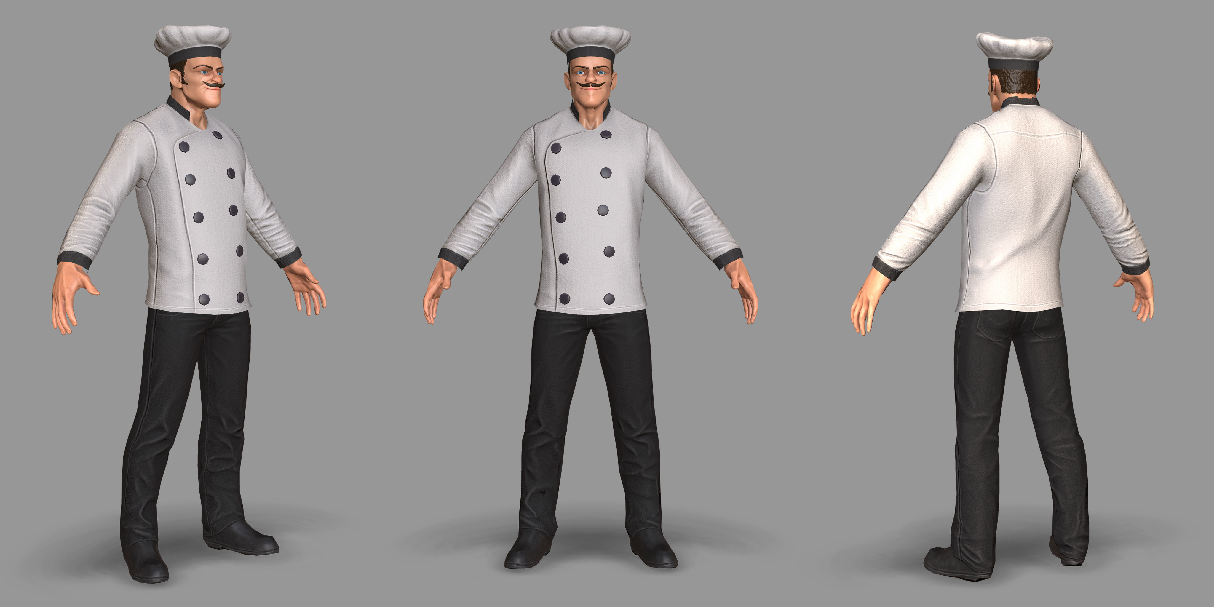 3D model Kitchen Chef VR / AR / low-poly | CGTrader