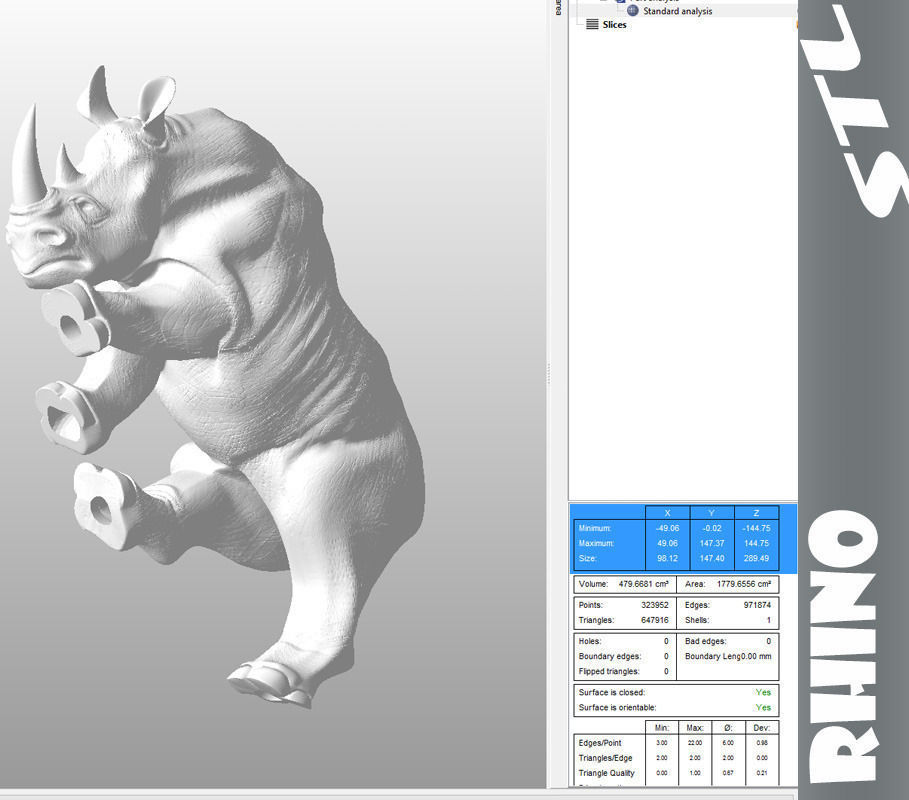 Rhino stl 3D model 3D printable | CGTrader