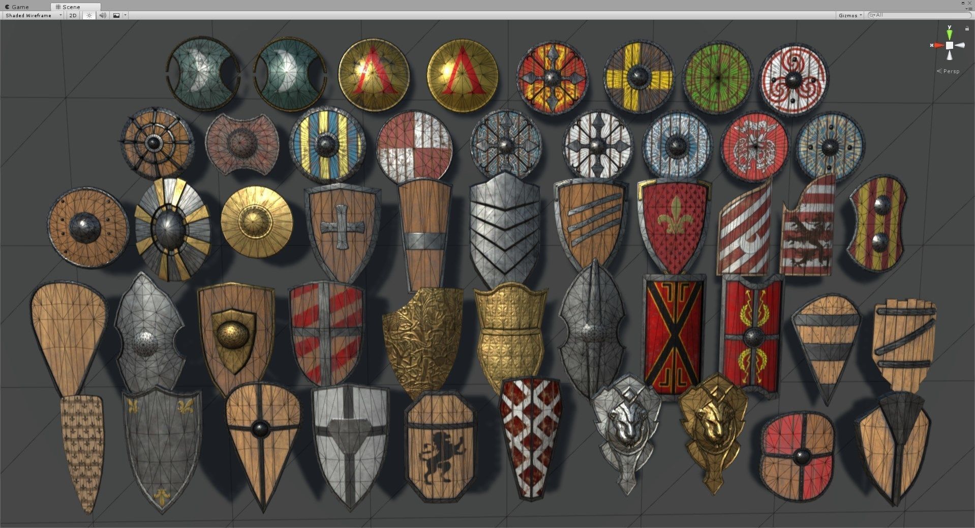 3D model Medieval Weapons and Shields Bundle VR / AR / low-poly | CGTrader