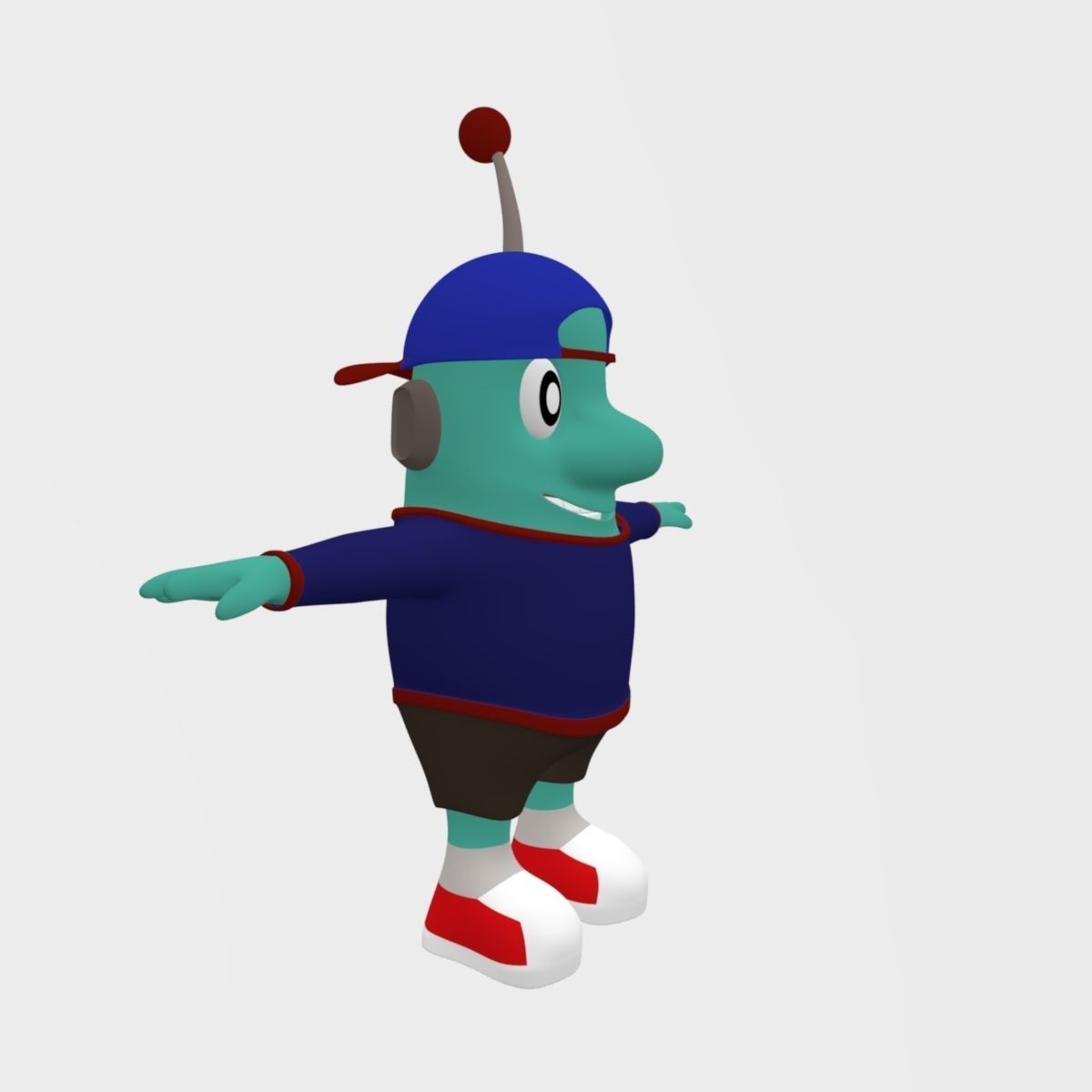 3D model Cute Alien character model VR / AR / low-poly | CGTrader