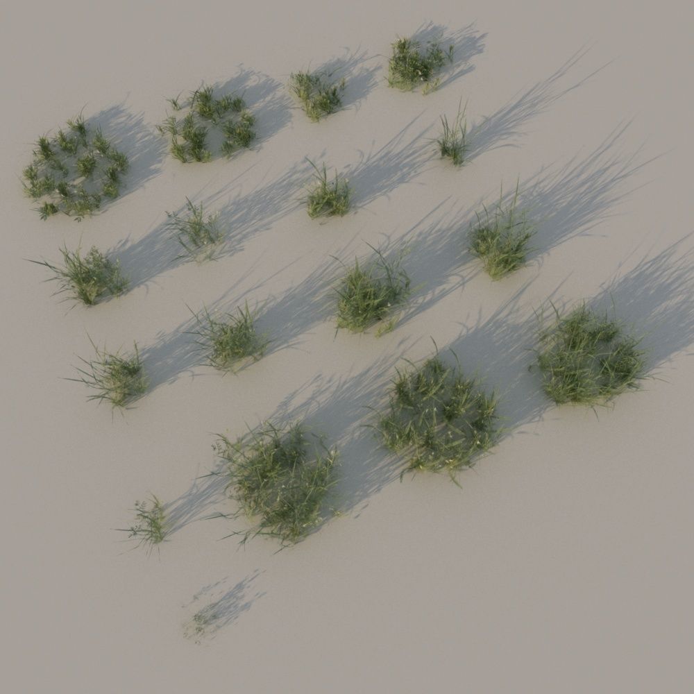 3D model Grass pack B VR / AR / low-poly | CGTrader