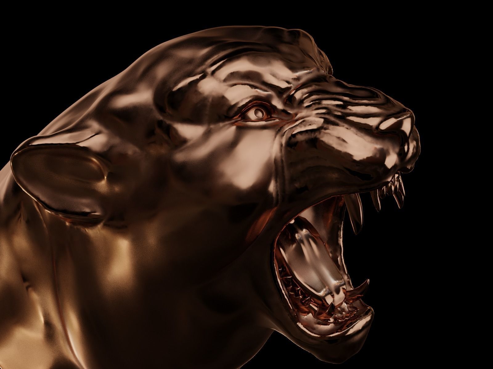 Head of panther 3D model 3D printable | CGTrader