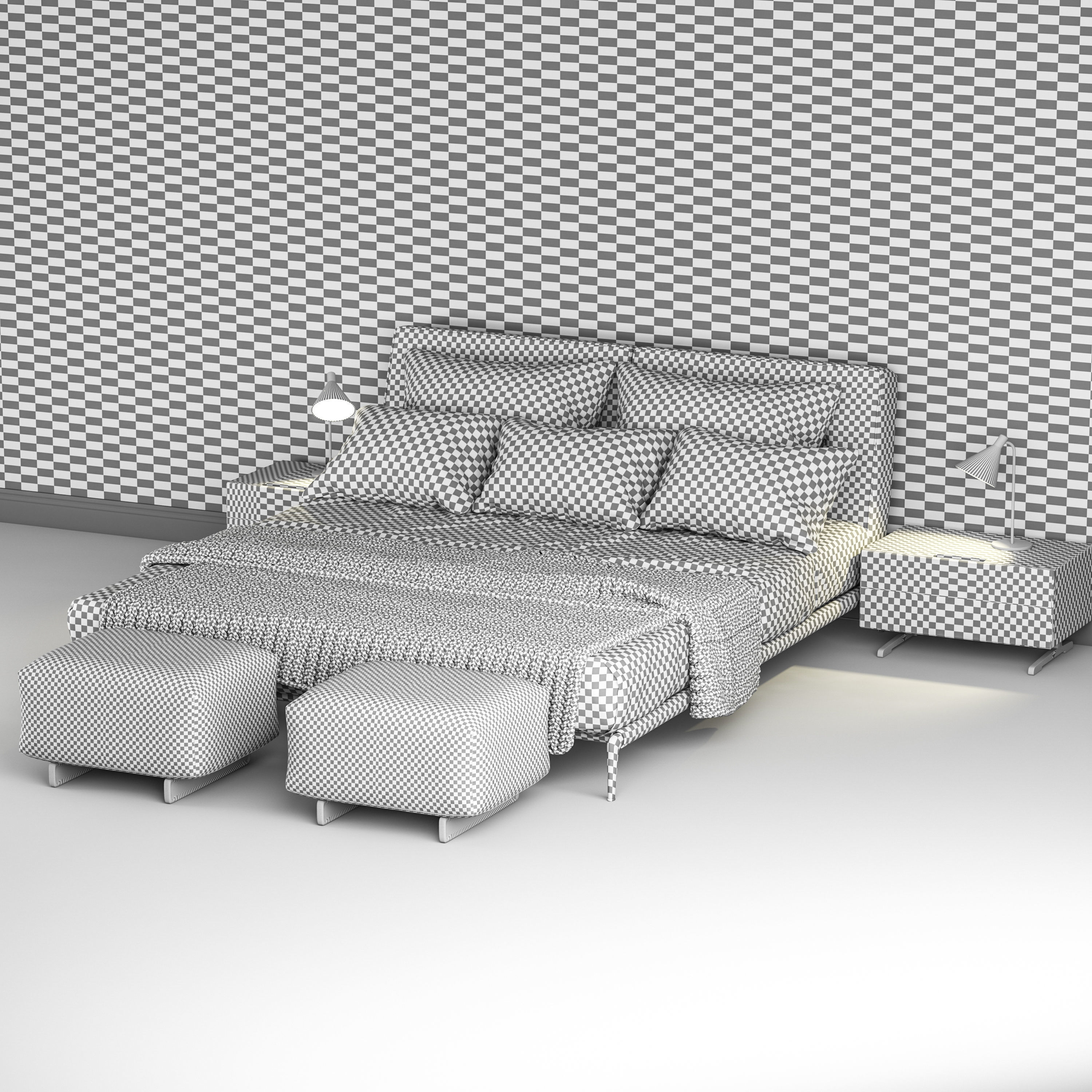 Flexform Adda bed 3D model | CGTrader