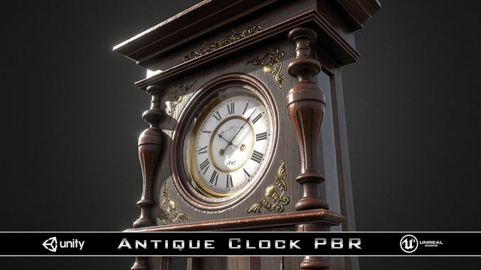 3D model Antique Victorian Clock VR / AR / low-poly | CGTrader